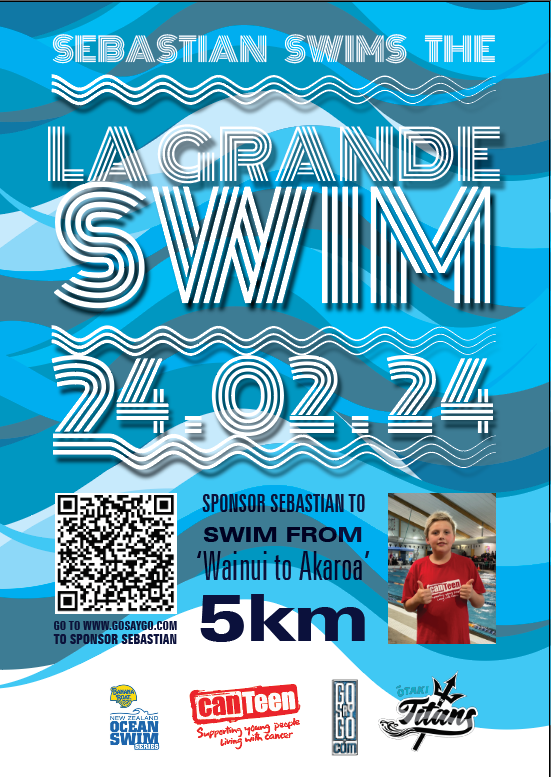 Sebastian Yates Tackles the 5km La Grande Swim In Akaroa for Canteen!